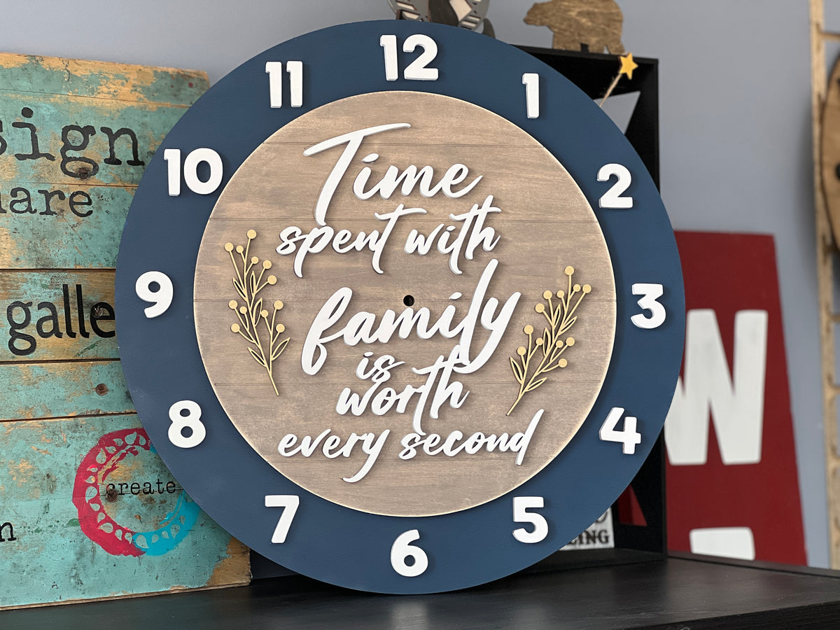 Wood Layered Laser Cut Clocks – Fab Five Design @ Whimsical pARTy Gallery